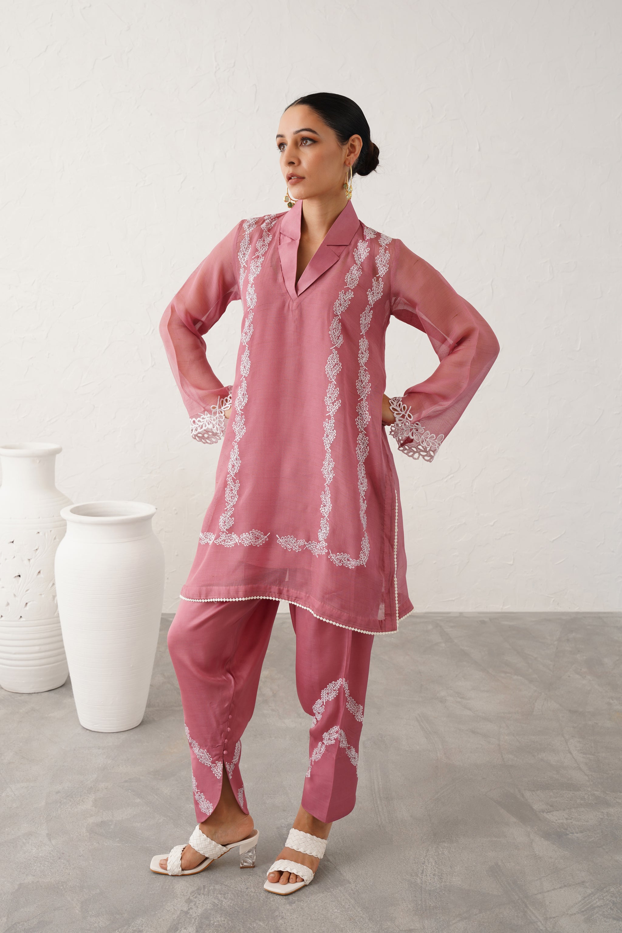 Lina Georgette Satin Matching Set | Neetika Chopra